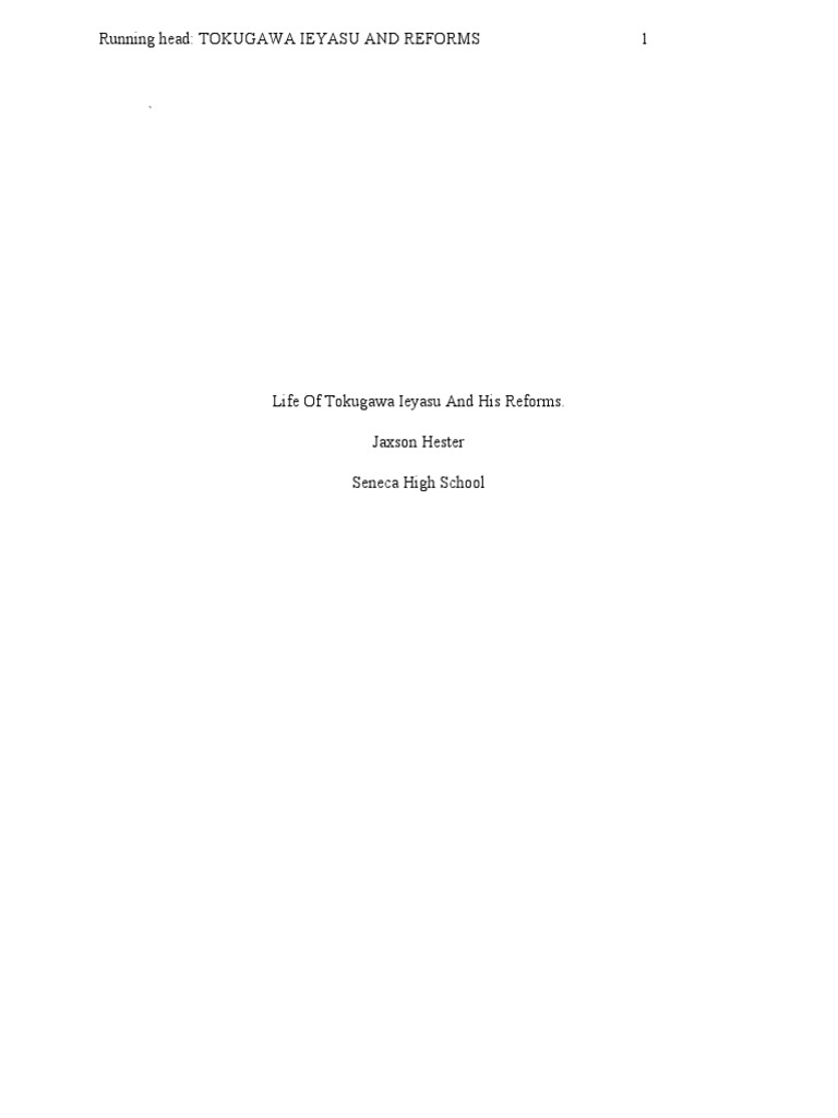 Tokugawa Ieyasu: Life and Reforms | PDF | Feudal Japan | Japanese Warriors