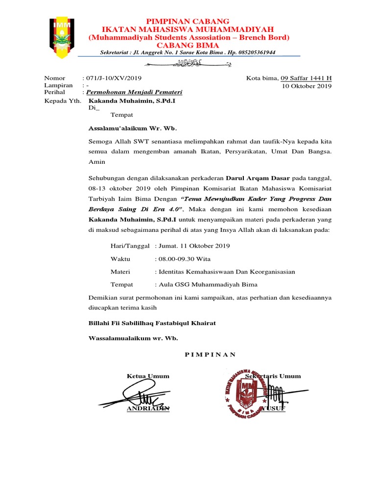 File Surat IMM PDF | PDF