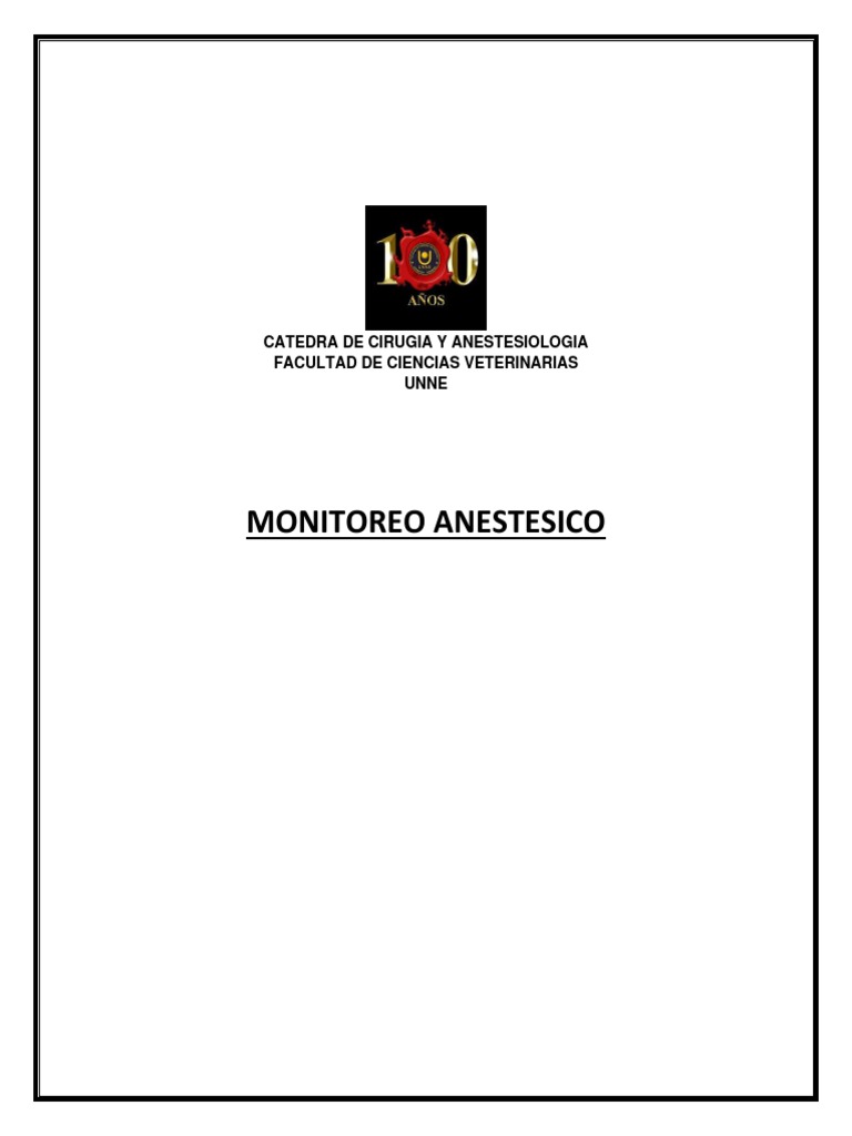 Monitoreo de La Anestesia | PDF | Presión sanguínea | Vena