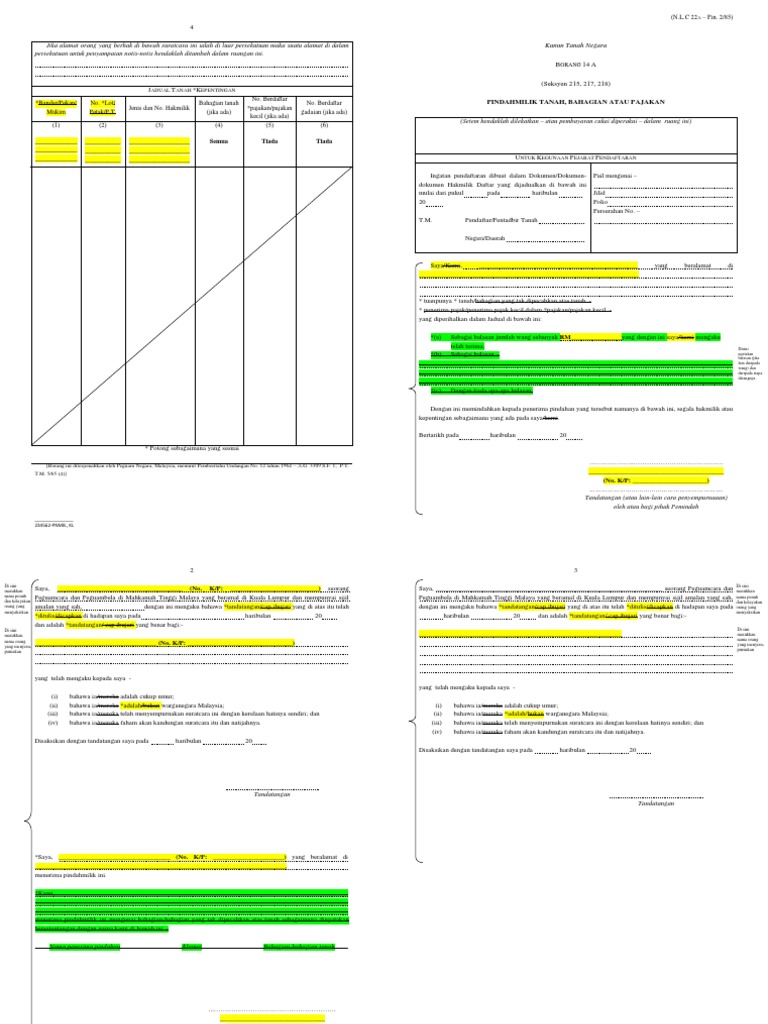Borang 14A (1 Individu) | PDF