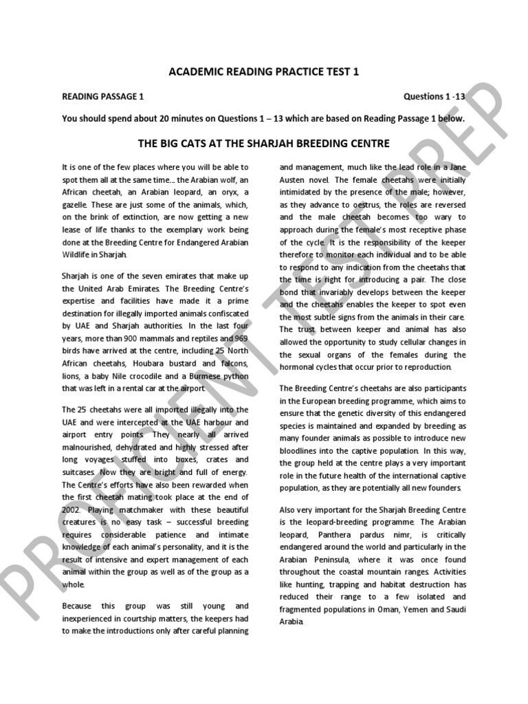 Academic Reading Practice Test 1 | PDF | Insomnia | Sleep