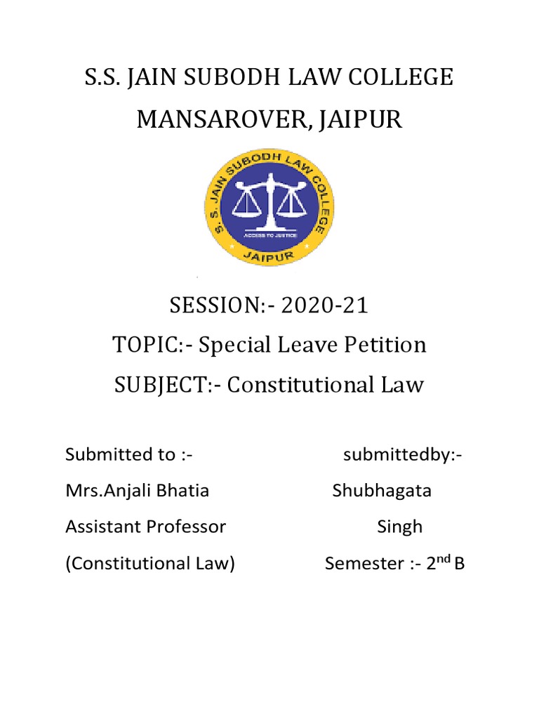 Constitutional Law Project Sem 2 | PDF | Supreme Court Of India ...