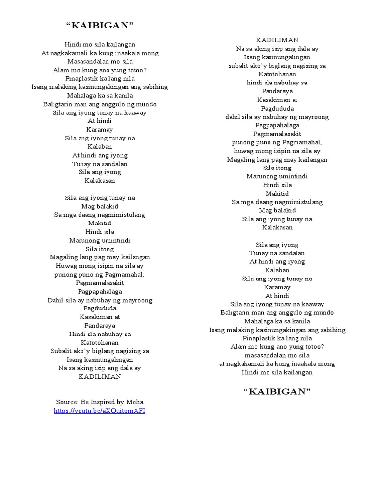 KAIBIGAN | PDF