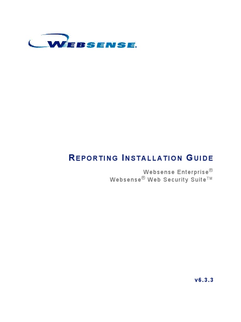Eporting Nstallation Uide: Websense Enterprise Websense Web Security Suite | PDF | Microsoft Sql ...
