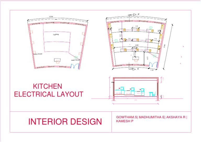 Kitchen Electrical Layout: Interior Design | PDF
