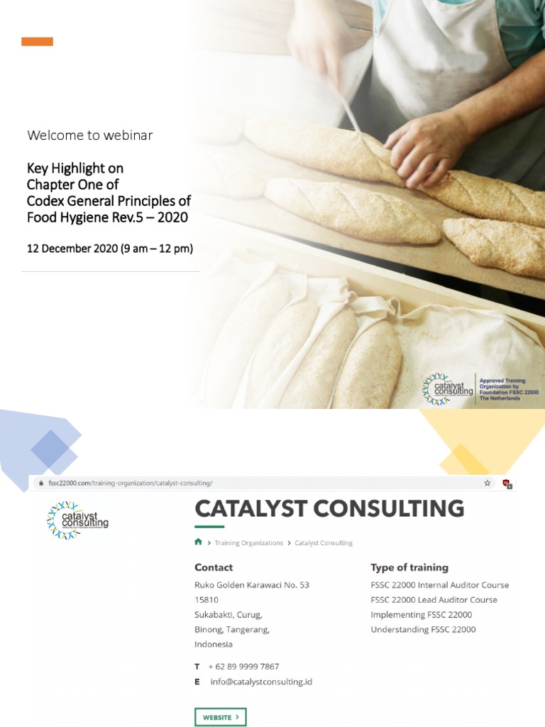 Codex Food Hygiene Webinar Overview | PDF | Food Safety | Hygiene