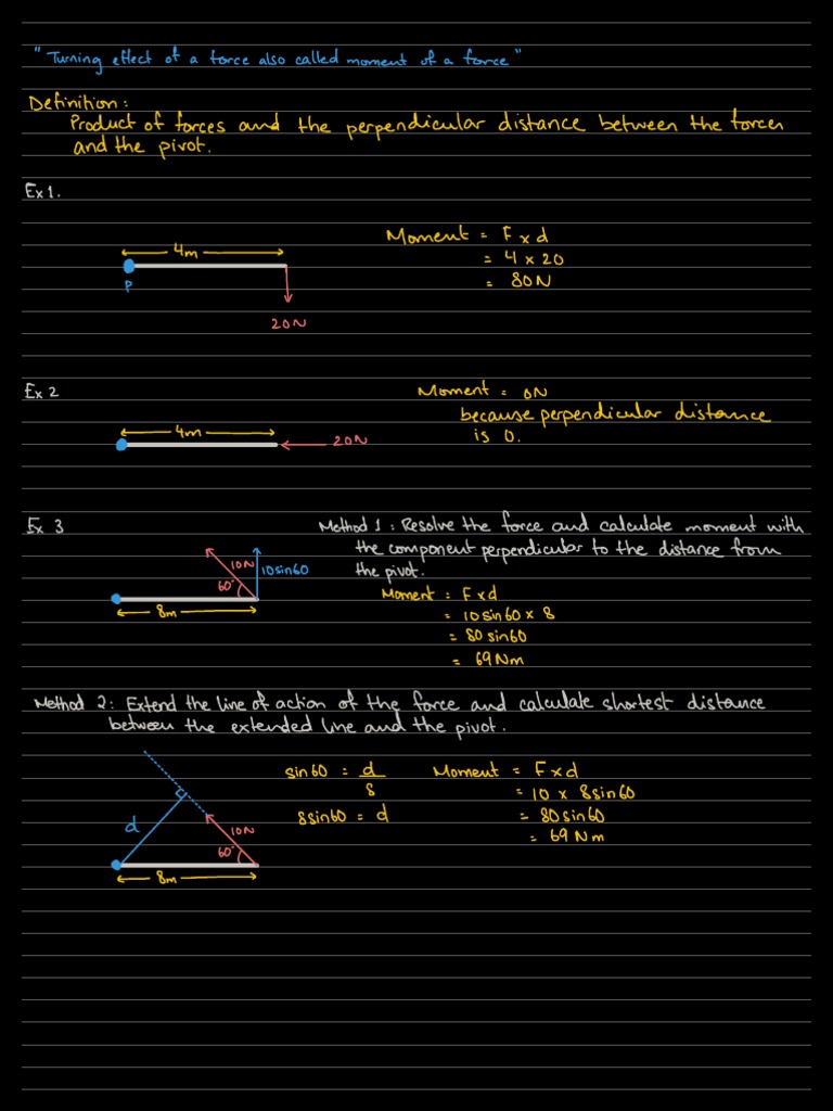 Moments and Turning Effects | PDF | Force | Physical Quantities