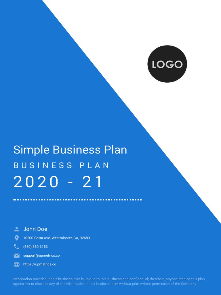 Simple Business Plan Template | PDF | Marketing | Business Economics