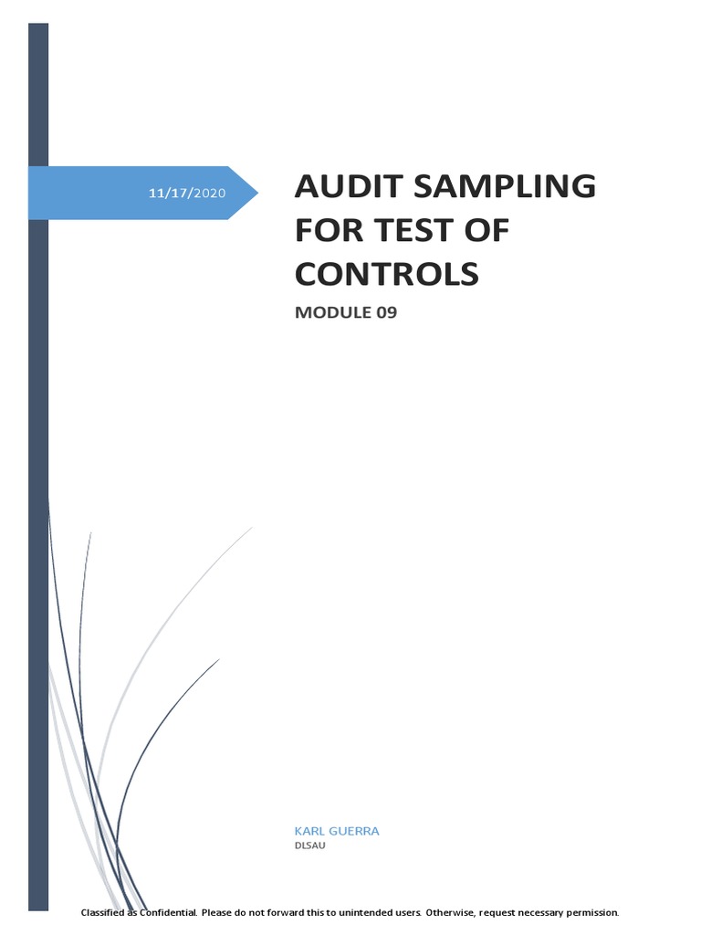 Audit sampling techniques | PDF | Internal Control | Audit