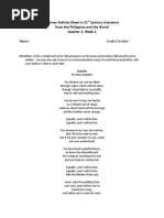 Critical Analysis of Angelou's "Equality" | PDF | Maya Angelou | Poetry