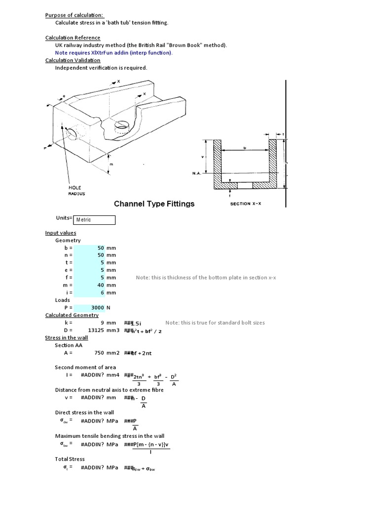 Channel Type Tension Fitting | PDF | Stress (Mechanics) | Classical ...