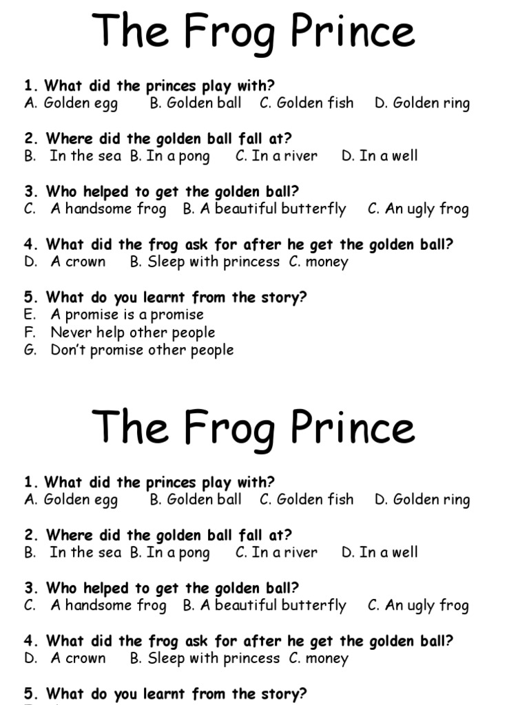 The Frog Prince | PDF