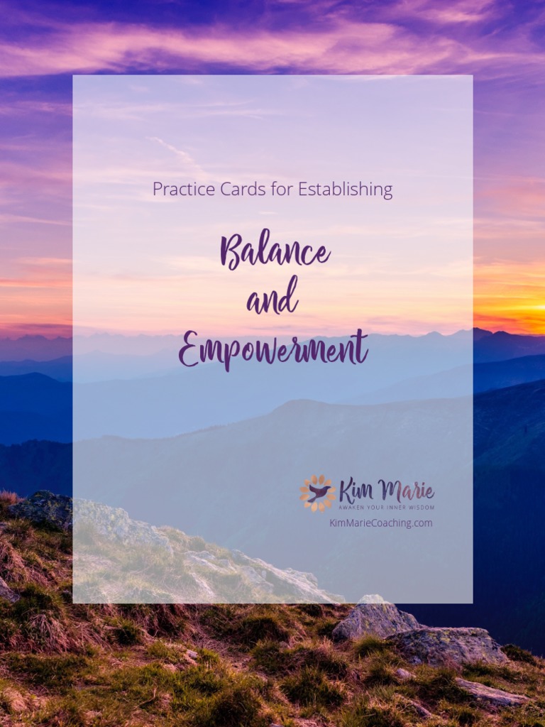Balance and Empowerment Cards | PDF | Courage | Self Esteem