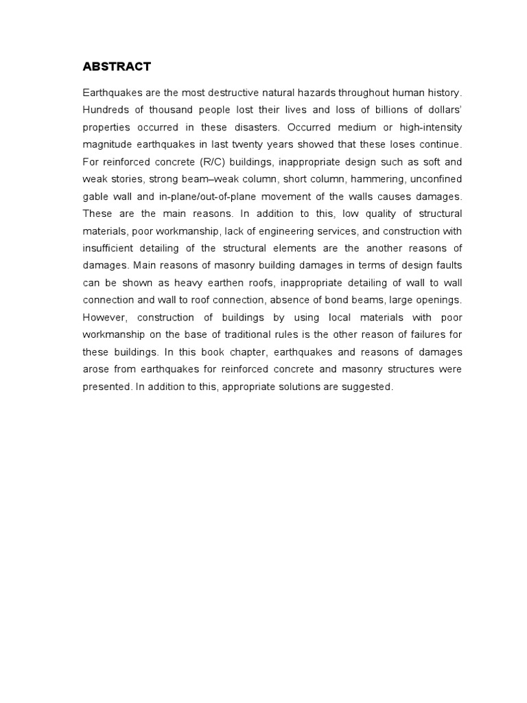 Structural Behavior of Building Due To Earthquake | PDF | Earthquakes ...