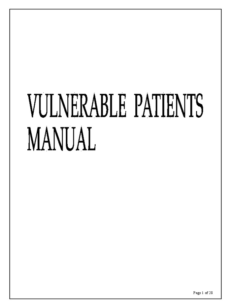 Vulnerable Patient Sop Final | PDF