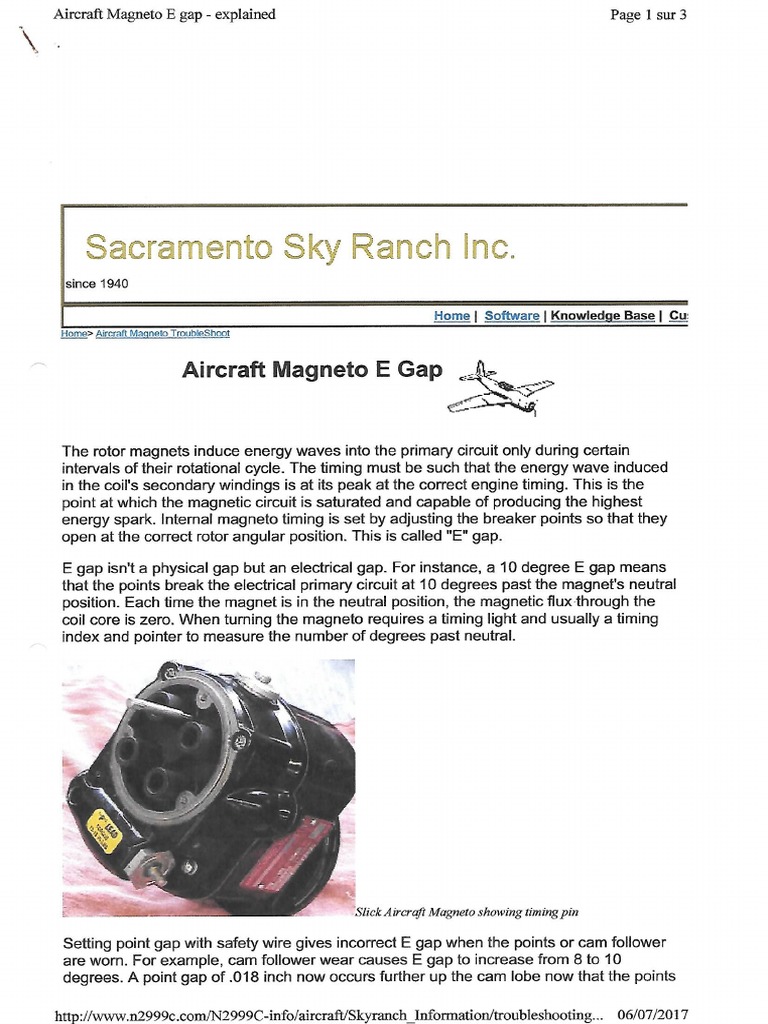 Aircraft Magneto E-Gap PDF | PDF