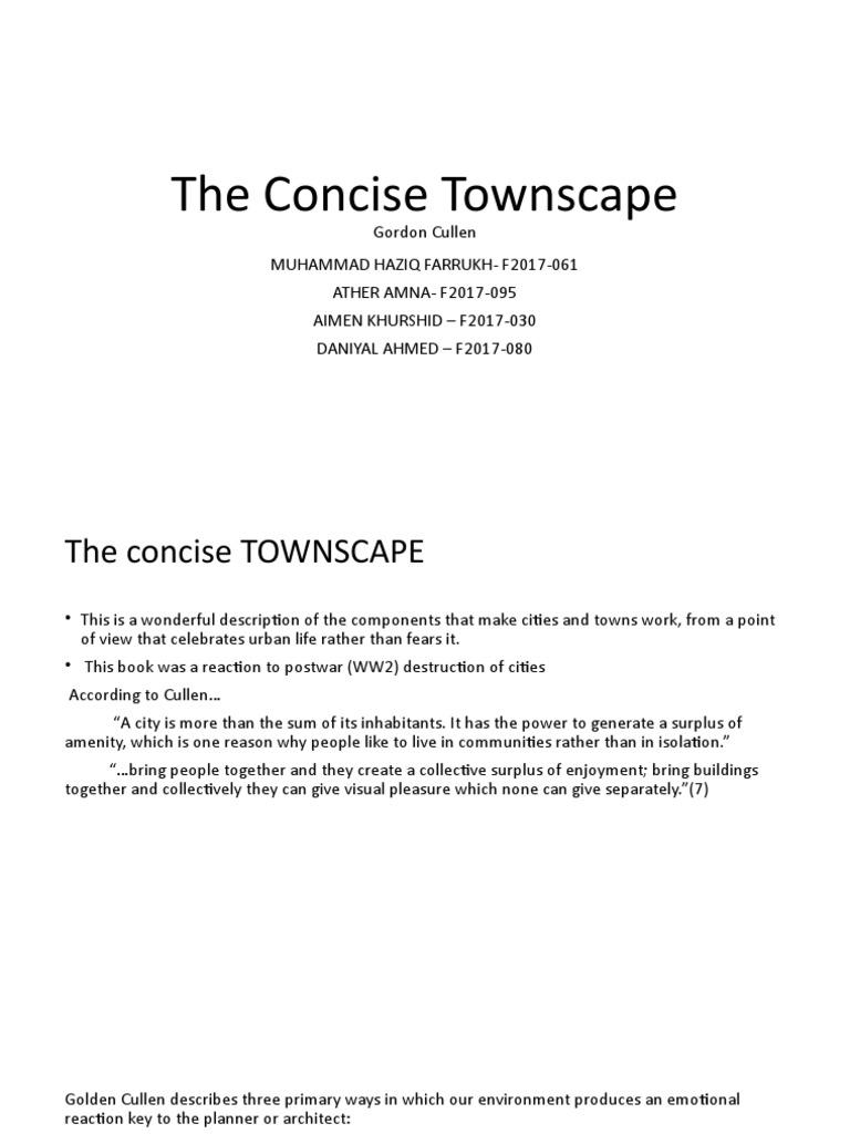 The Concise Townscape | PDF | Nature