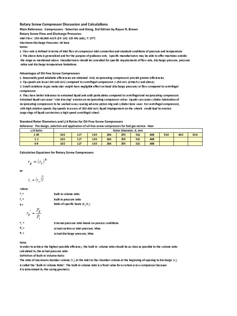 Rotary Screw Compressors | PDF | Gases | Mechanical Engineering
