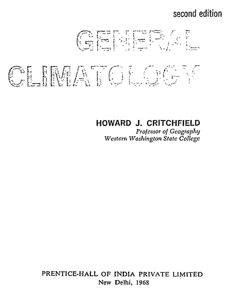 Critchfield, H. J. (2003) General Climatology | PDF