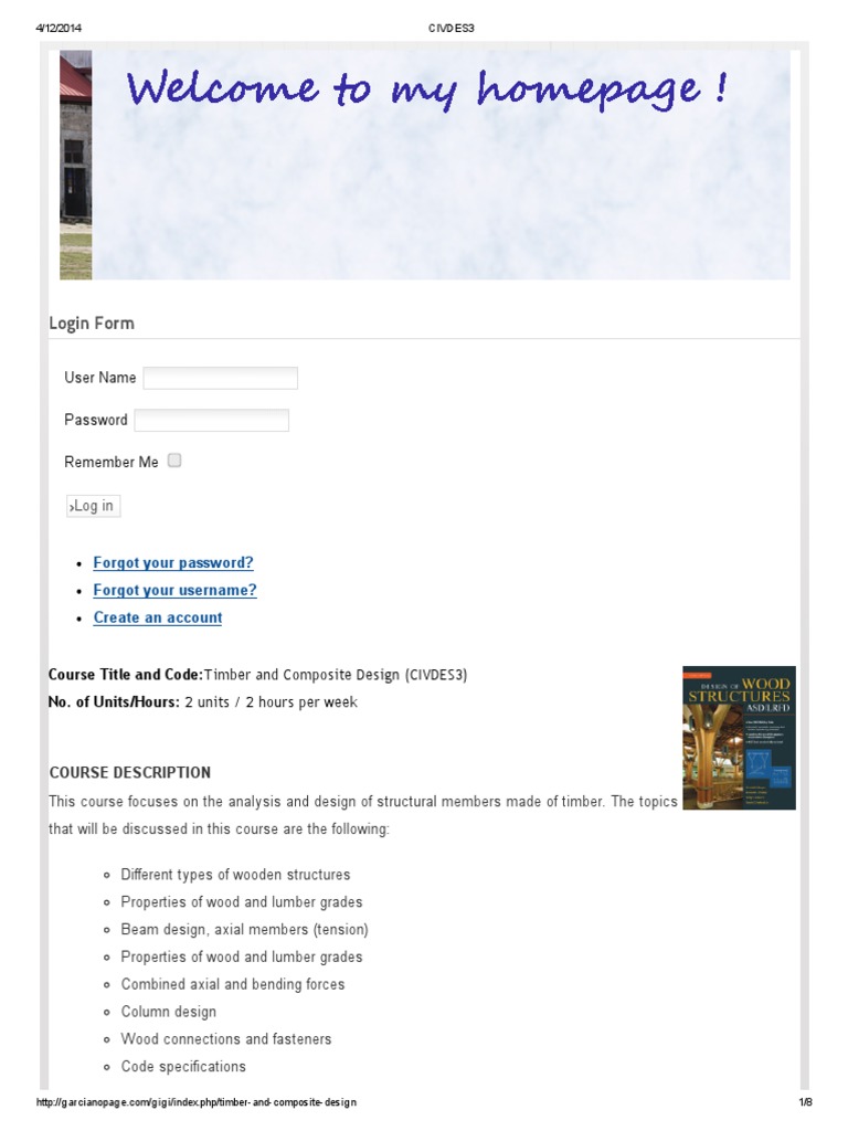 Login Form: User Name Password Remember Me | PDF | Lumber | Bending