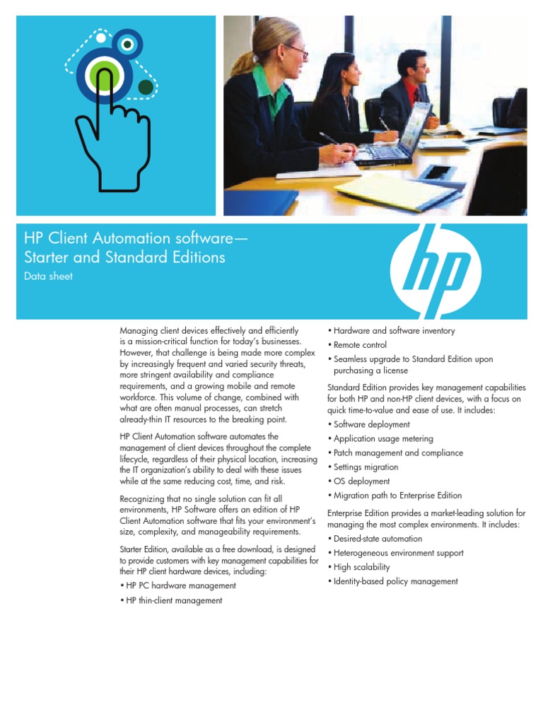 Client Automation Portifólio | PDF | Hewlett Packard | Automation