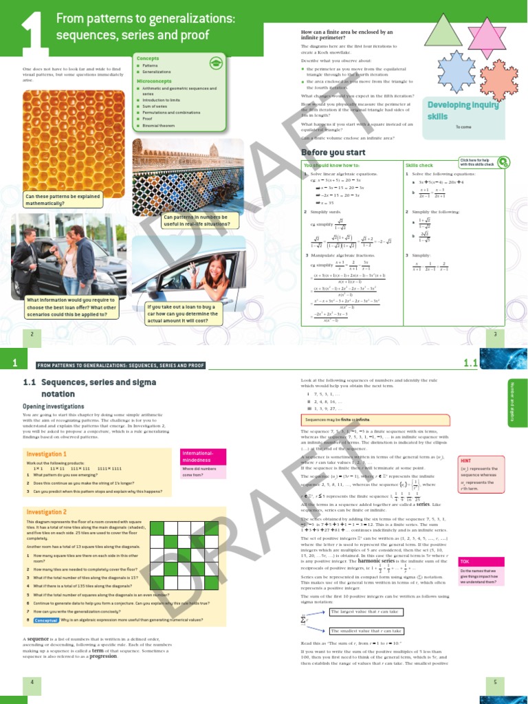 IB Mathematics - Analysis - and - Approaches - HL PDF | PDF | Sequence | Summation