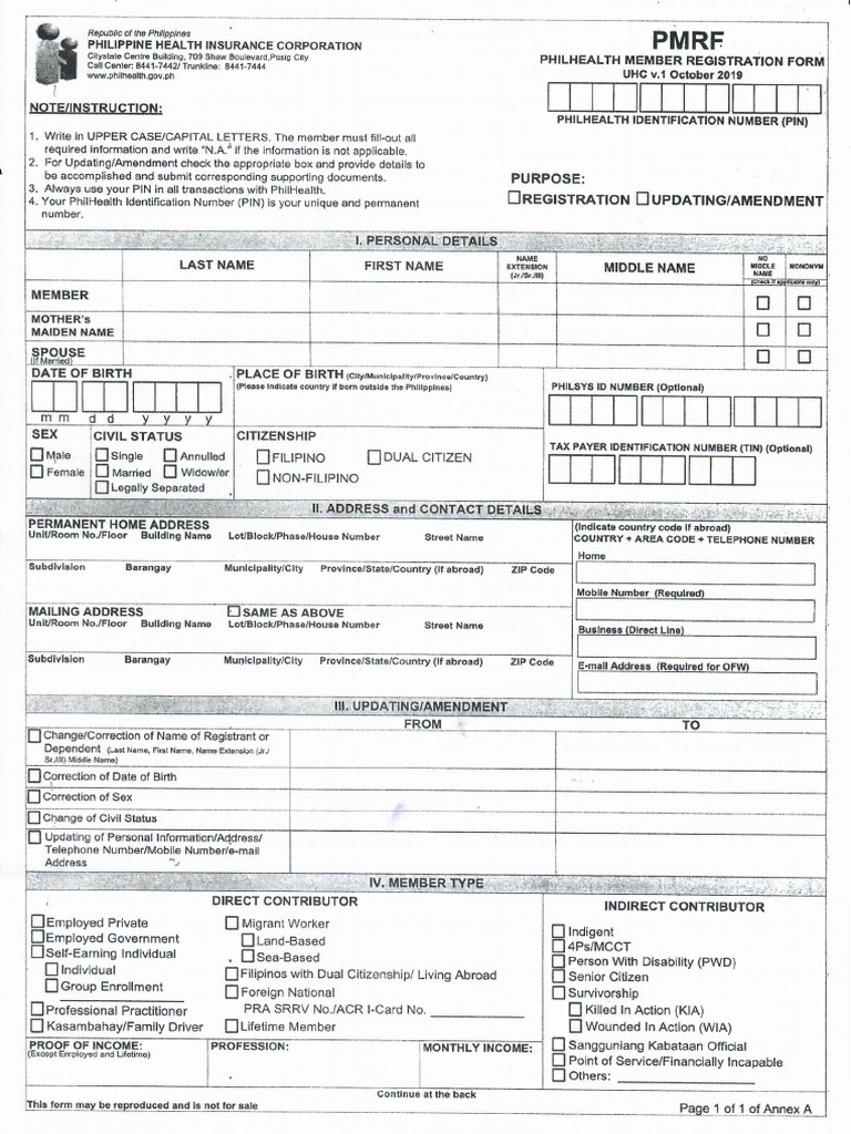 PMRF - Updated 2020 - A4 (Back To Back) PDF | PDF