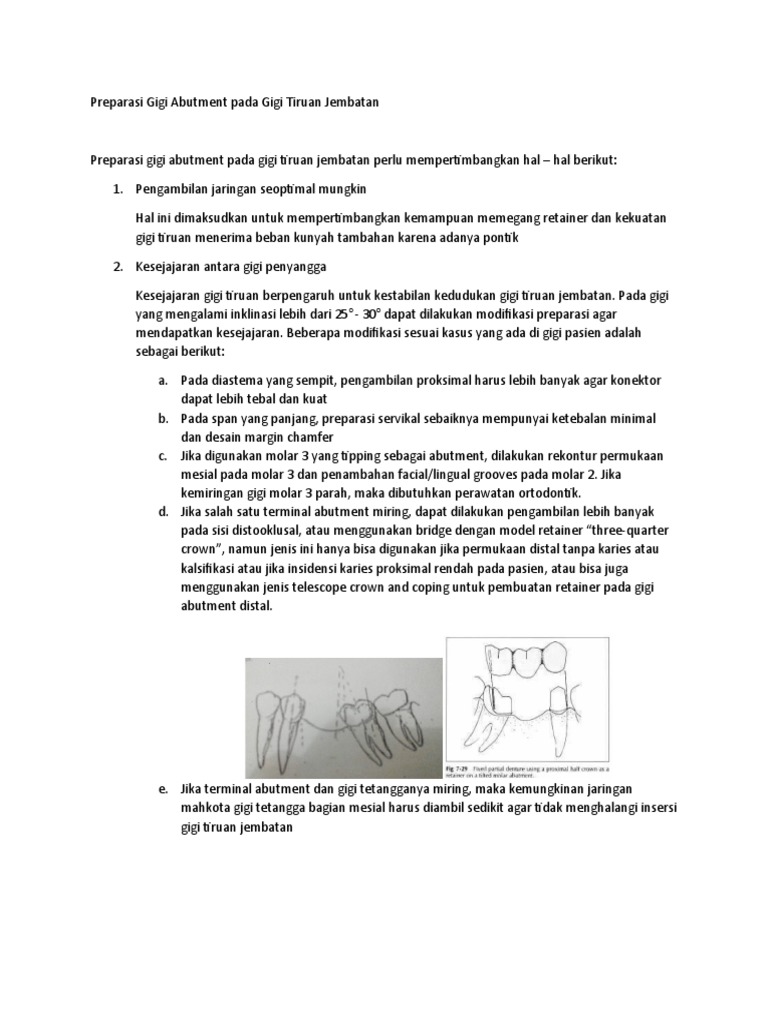 SK4 - Preparasi Gigi Abutment GTJ | PDF