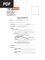 Employee Joining Form | PDF