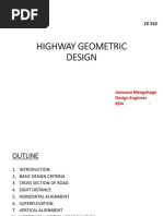 Geometric Design of Highway | PDF | Lane | Road