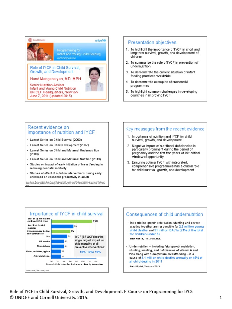 Role of IYCF in Child Survival, Growth and Development | PDF | Diarrhea ...