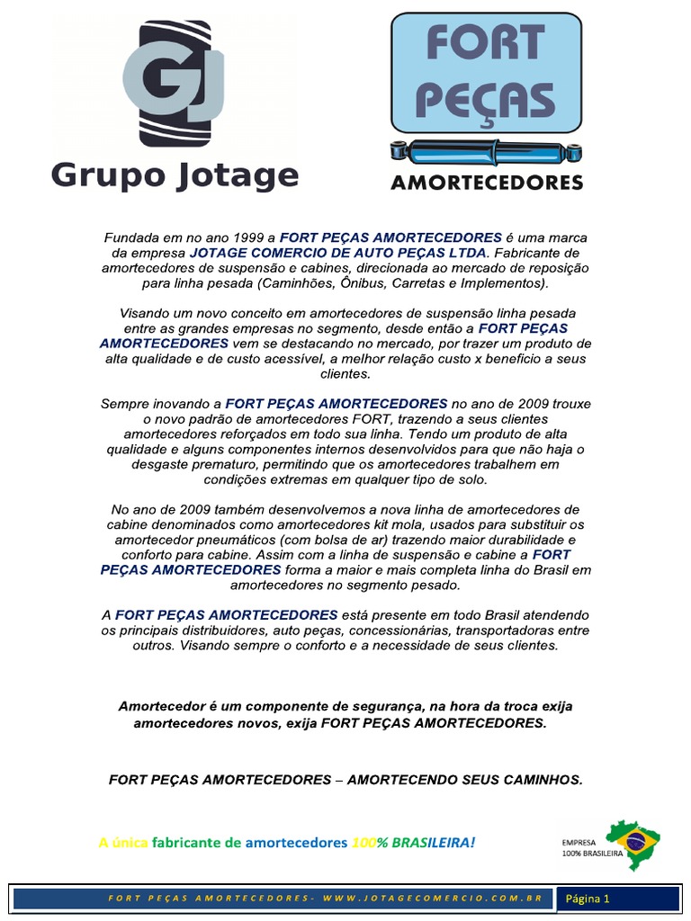 Catalogo Fort Pecas PDF | PDF