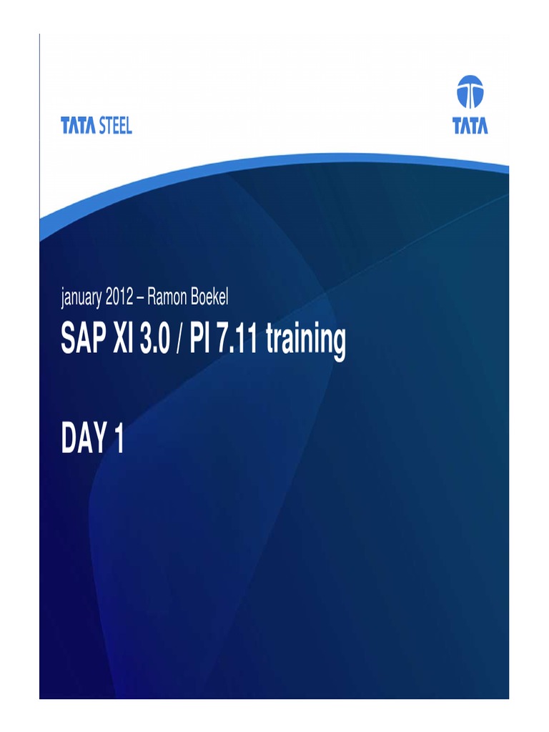 SAP PI - Training | PDF | Service Oriented Architecture | Component Based Software Engineering