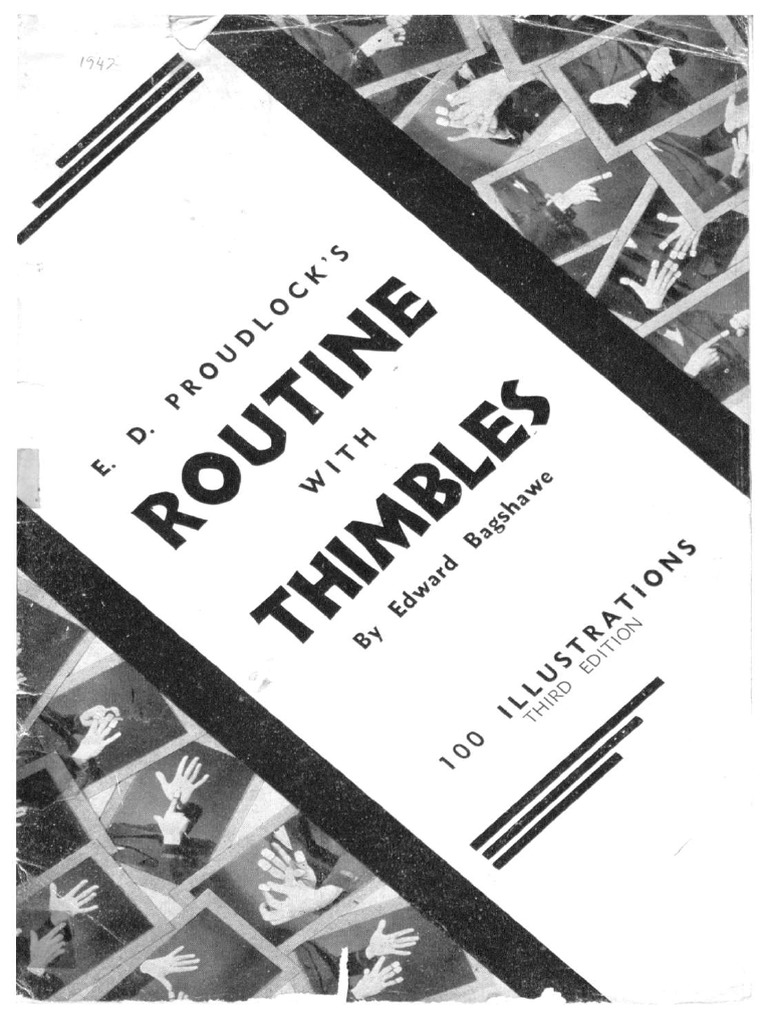 Routine With Thimbles | PDF | Hand | Magic (Illusion)
