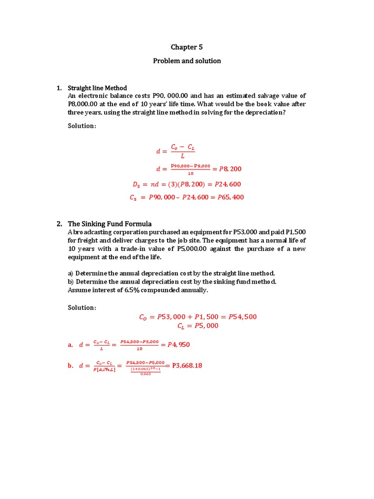 ES301 Engineering-Economics Chapter-5 DepreciationANS PDF | PDF | Book ...