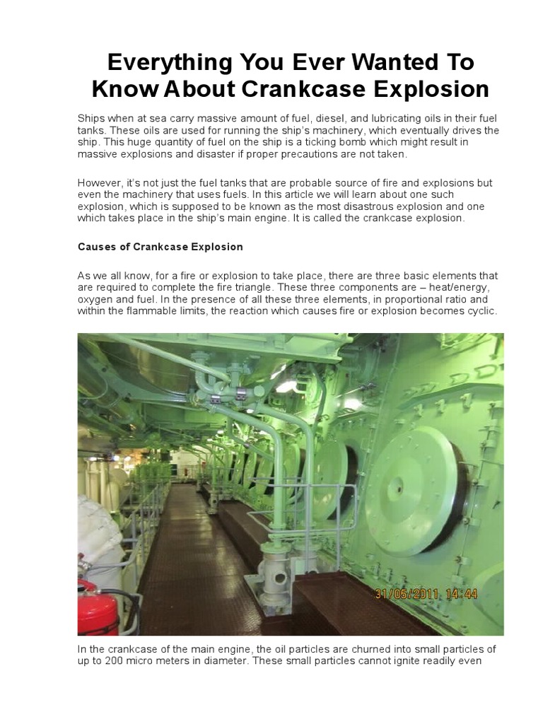 Everything You Ever Wanted To Know About Crankcase Explosion | PDF ...