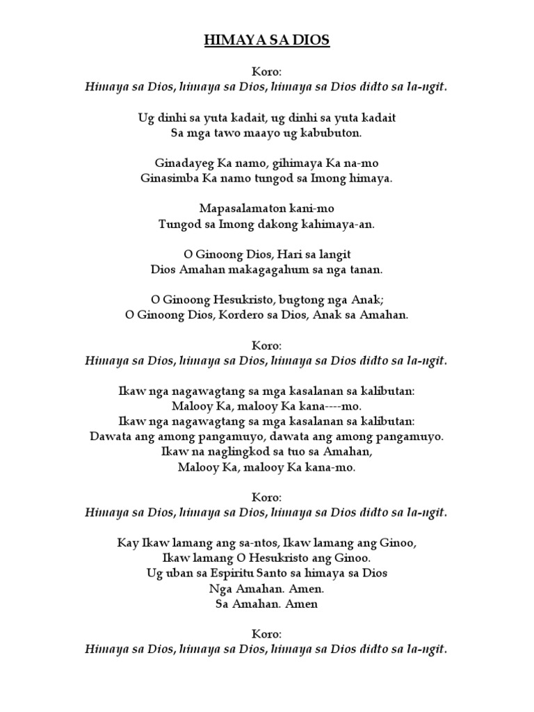 Himaya Sa Dios (Hontiveros) | PDF