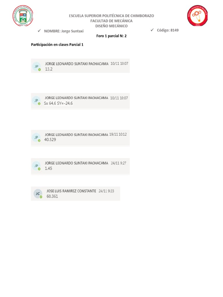 Participacion en Clase | PDF