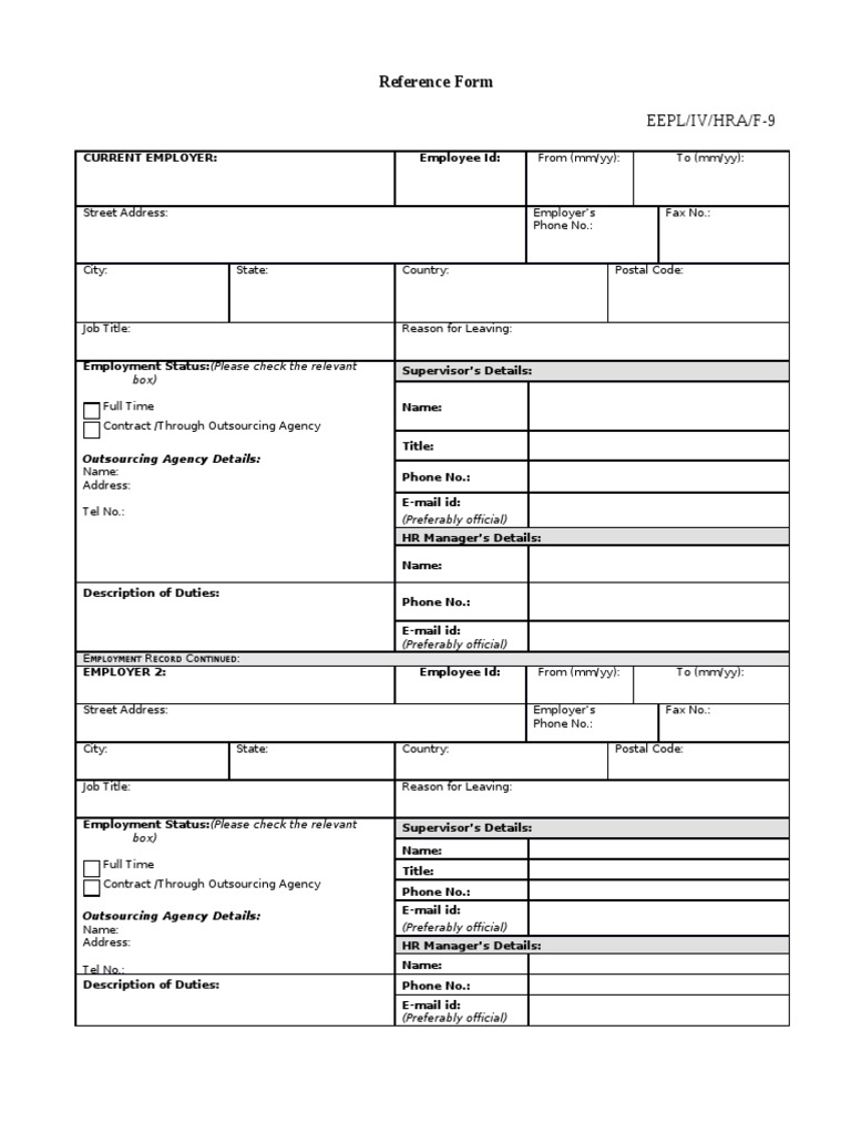 Reference Form | PDF | Telecommunications | Communication