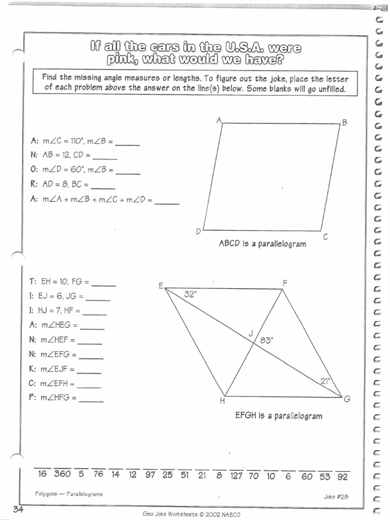 Geometry Riddle Worksheet | PDF