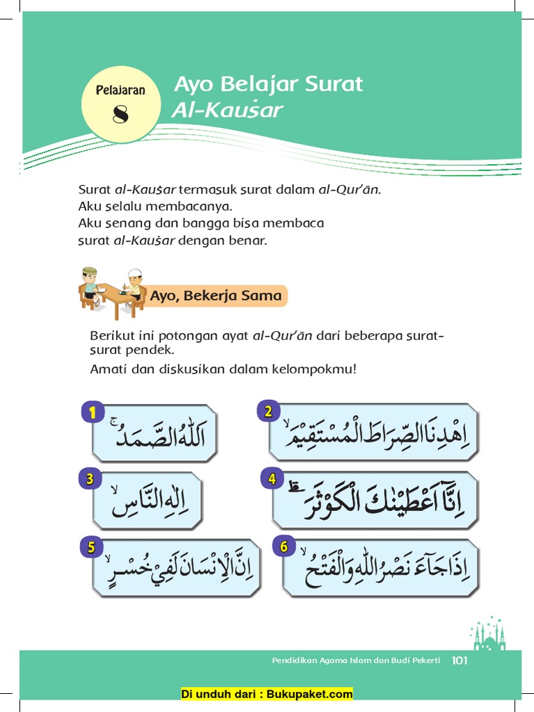 Pelajaran 8 Ayo Belajar Surat Al-Kausar PDF | PDF