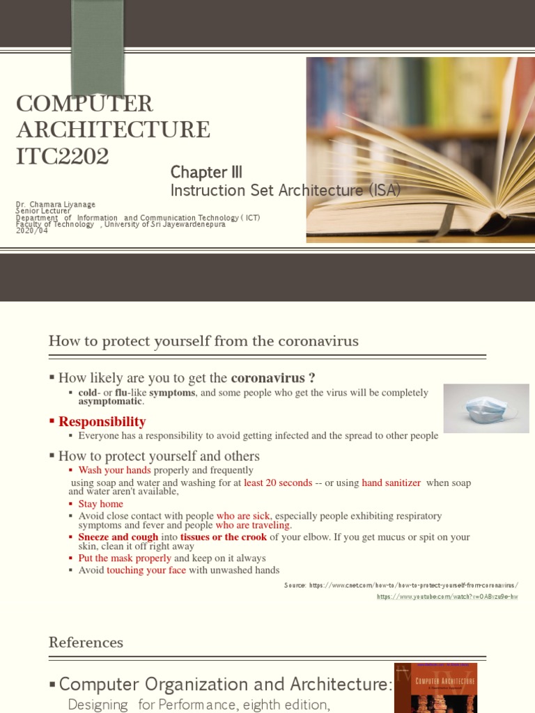 Computer Architecture ITC2202: Instruction Set Architecture (ISA) | PDF ...