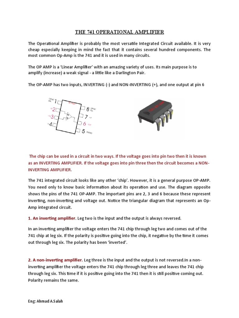 The 741 Operational Amplifier | PDF
