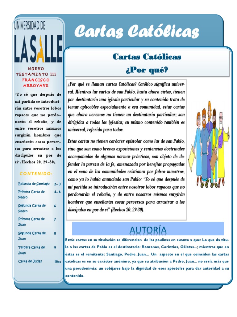 Cartas Católicas PDF | PDF | San Pedro | Jesús