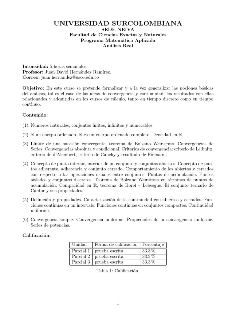 Analisis Real | PDF | Análisis real | Conjunto (Matemáticas)