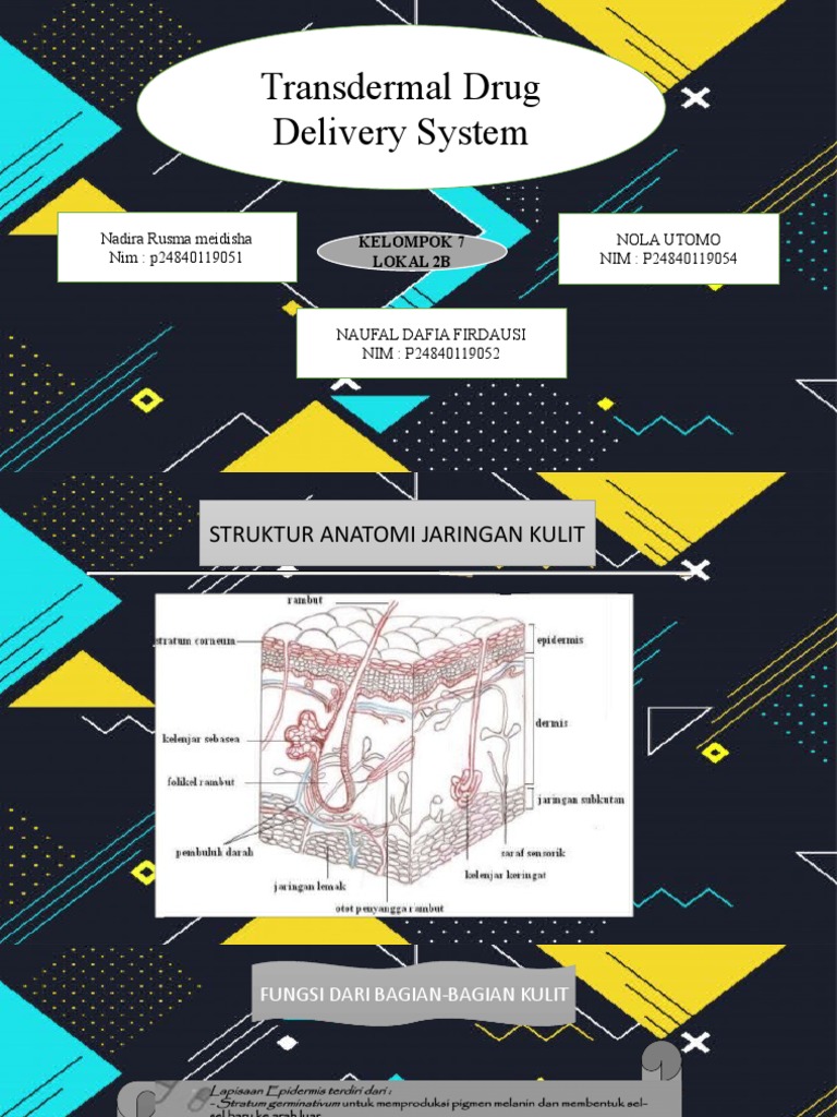 Sistem Penghantaran Obat Transdermal | PDF