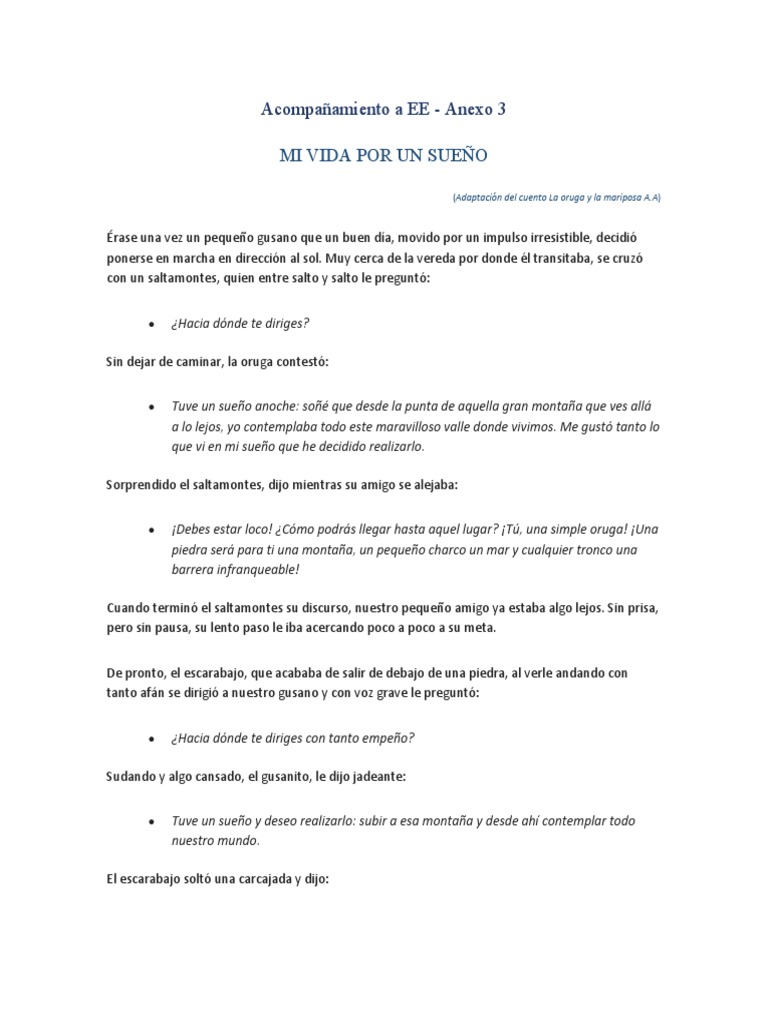 ANEXO 3. Lectura MI VIDA POR UN SUEÑO | PDF