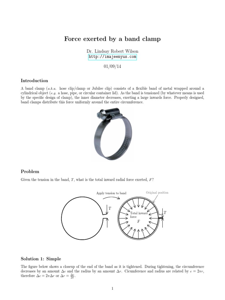 Band Clamp Force | PDF | Trigonometric Functions | Force