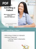 Hospital Admission Checklist Guide | PDF | Hospital | Surgery