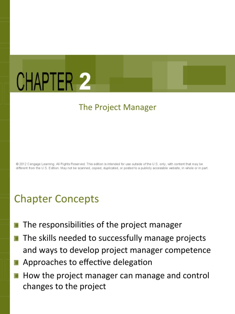 Chapter 2 - Project Manager | PDF | Leadership | Competence (Human ...
